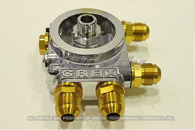 Greddy Oil Block Adapter Oil Cooler Block Universal Oil Filter Relocat ...
