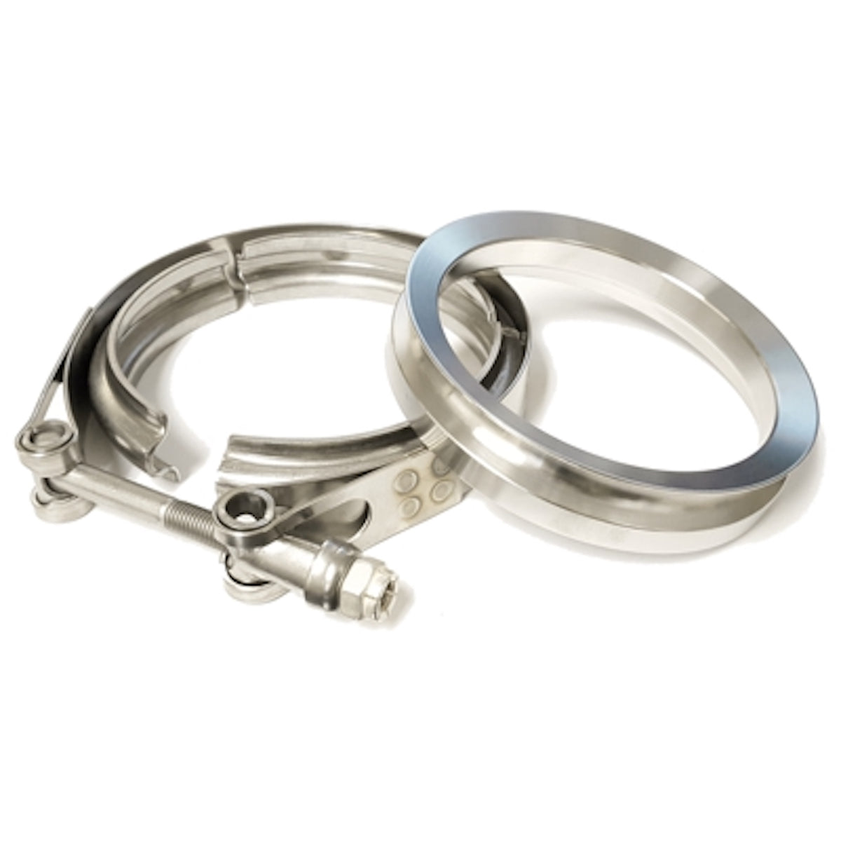 Flange/Clamp Set, 4.21 Marmon / V-band Downpipe, 4" exit, Borg Warner ...